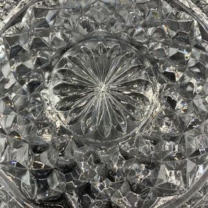 Vintage | Accents | Vintage Scalloped Edge 6 Diamond Pattern Glass ...